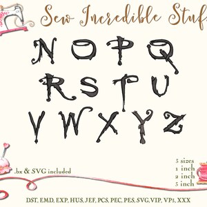 Buffy the Vampire Slayer Machine Embroidery and SVG Fonts 3 Sizes BX ...