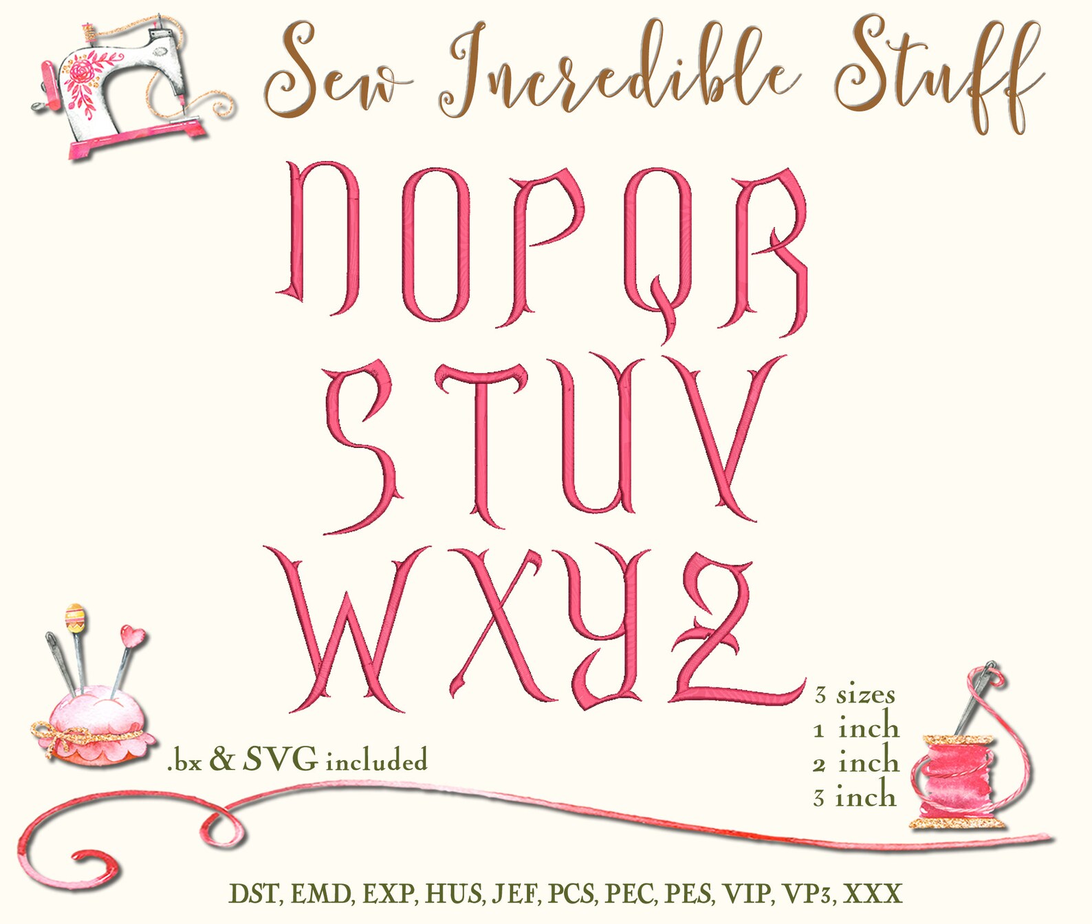 Charmed Television Show Machine Embroidery and SVG Fonts BX Font SVG ...