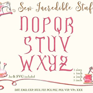 Charmed Television Show Machine Embroidery and SVG Fonts BX Font SVG ...