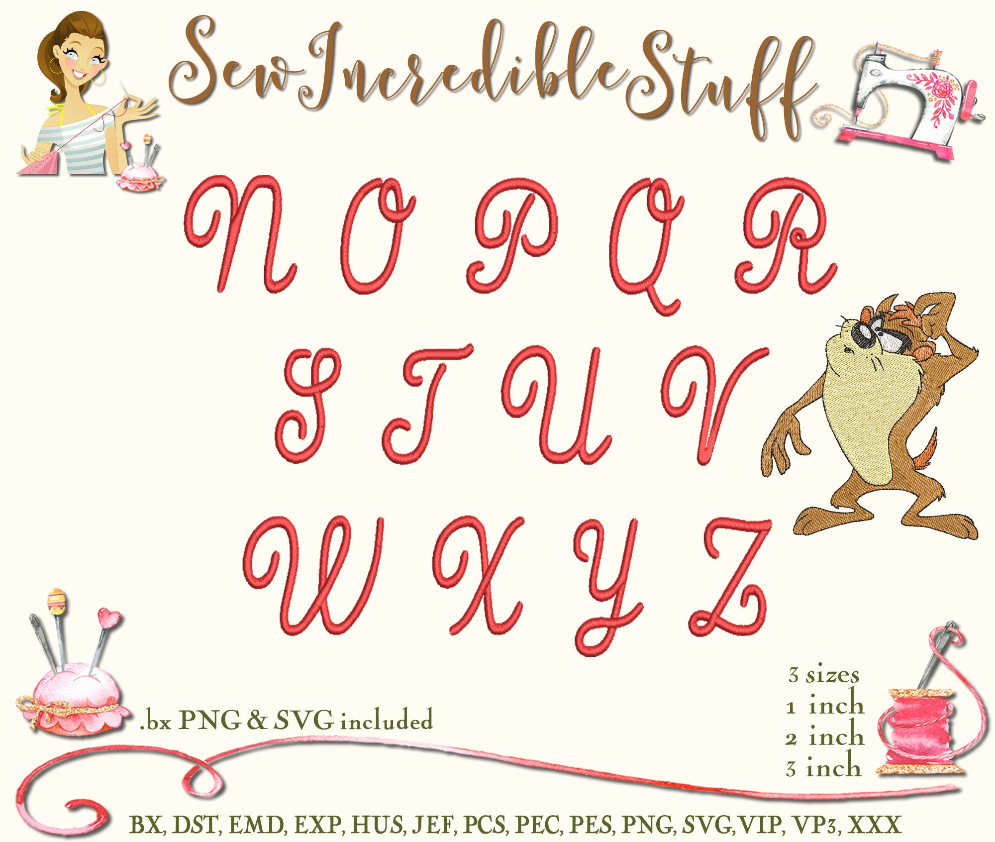 That's All Folks Looney Tunes Script Machine Embroidery, PNG and SVG ...