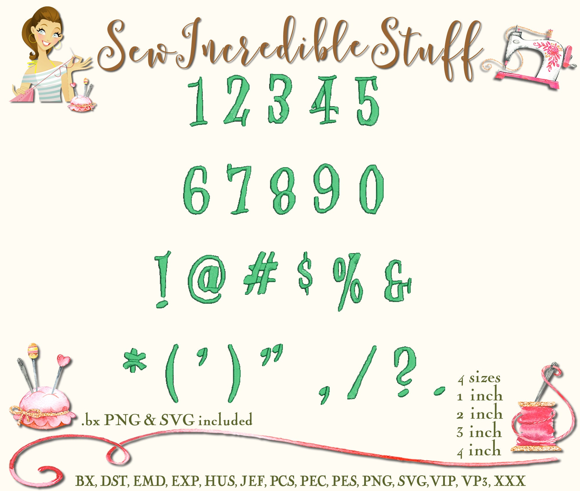 Jungle Book Machine Embroidery, PNG and SVG Fonts, 4 Embroidery Sizes ...