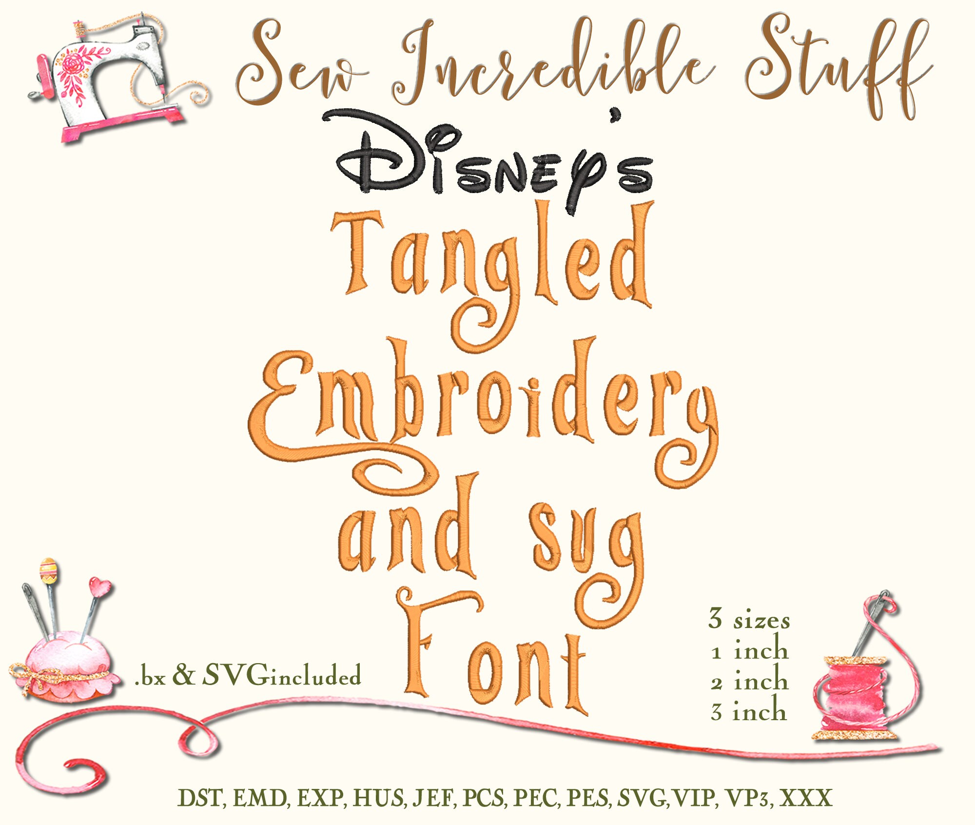 Tangled Machine Embroidery & SVG Fonts 3 Sizes BX Font - Etsy UK