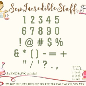 USMC Machine Embroidery, PNG and SVG Font., 4 Sizes - Bx Font - 11 ...