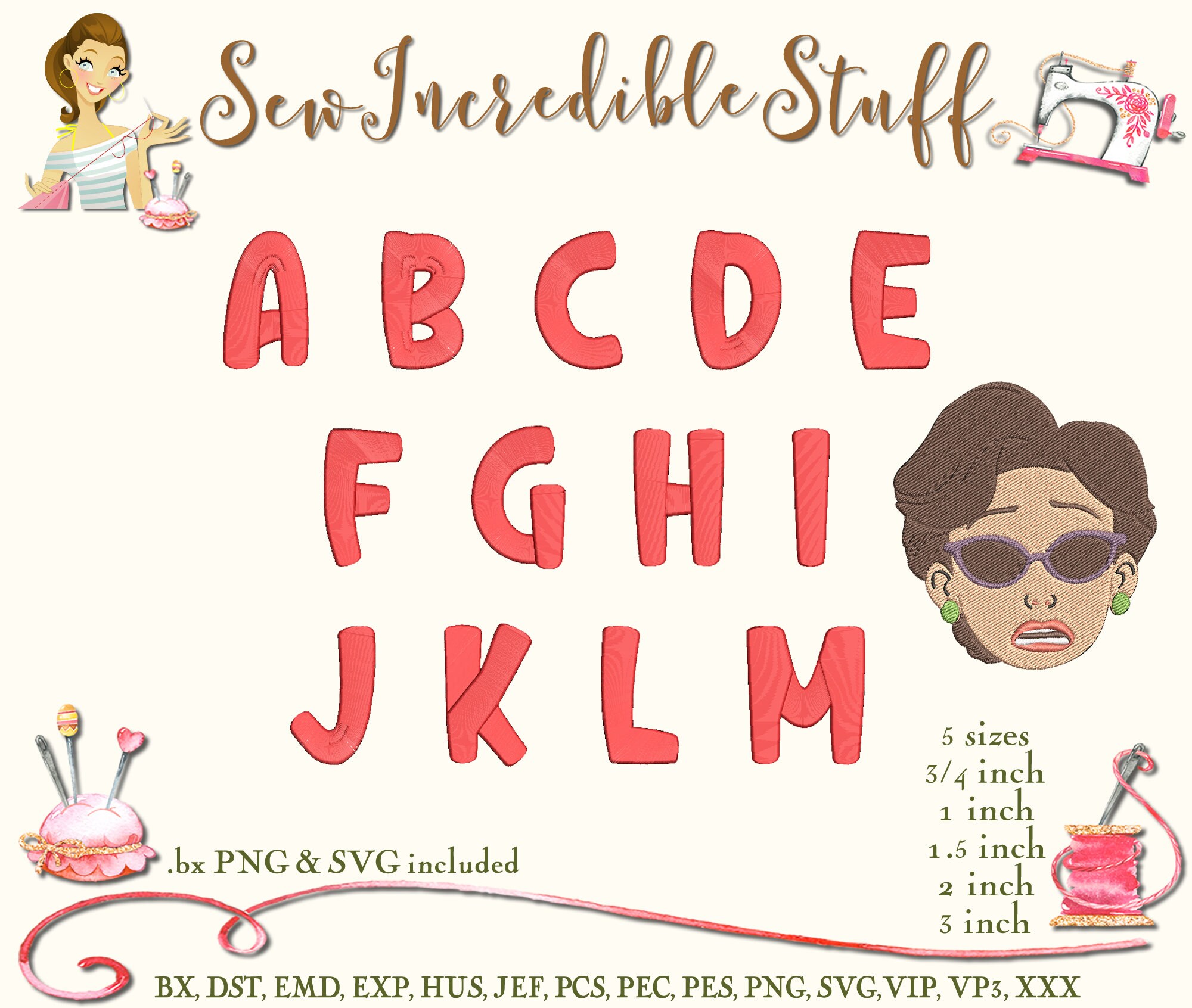 Turning Red Machine Embroidery PNG and SVG Font BX Font Pes - Etsy UK