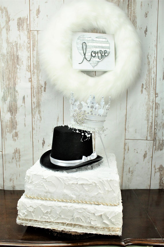 Top Hat Cake Topper Crown Wedding Cake Topper Custom Cake - Etsy