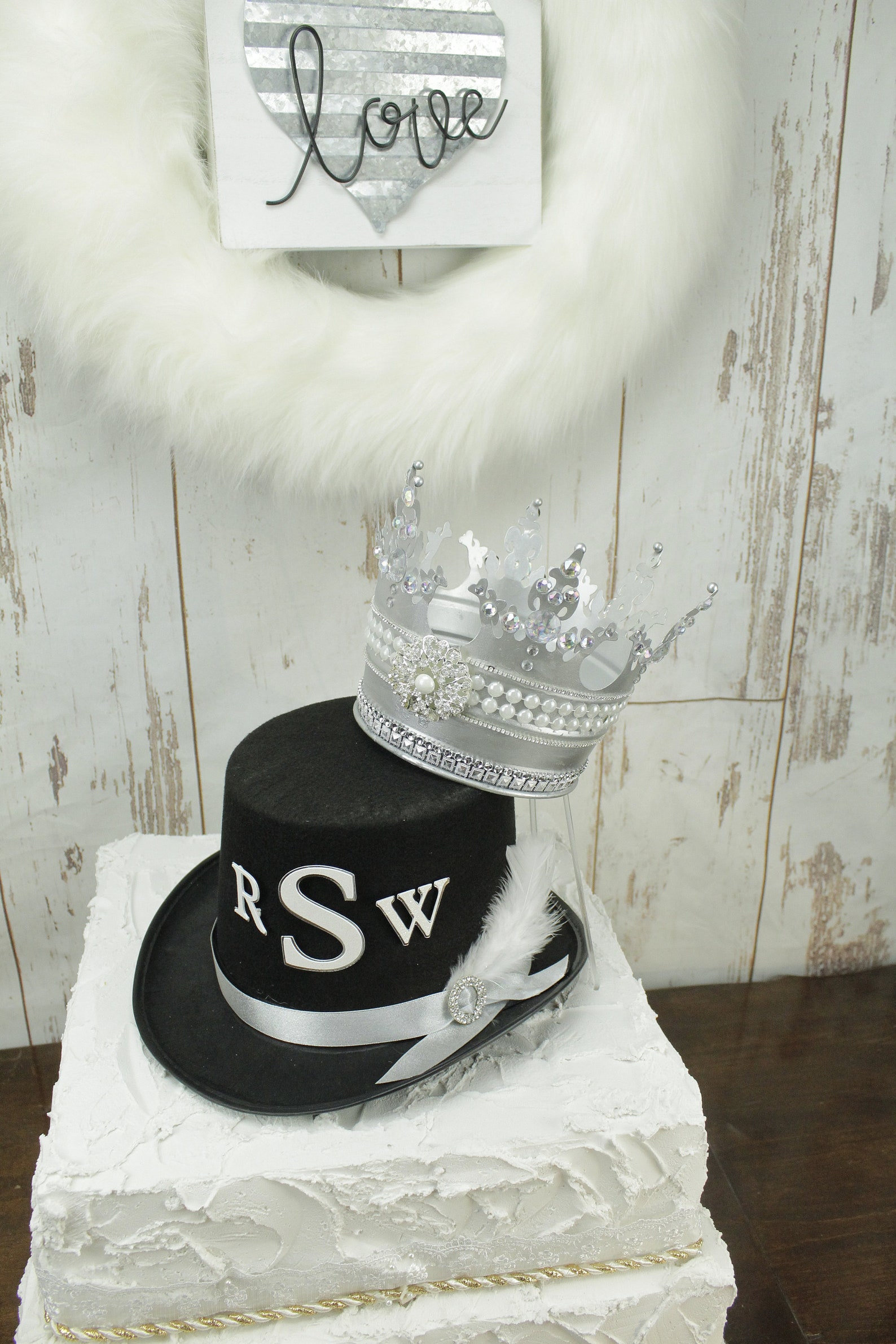 Crown Cake Topper Wedding Cake Topper Custom Cake Topper - Etsy