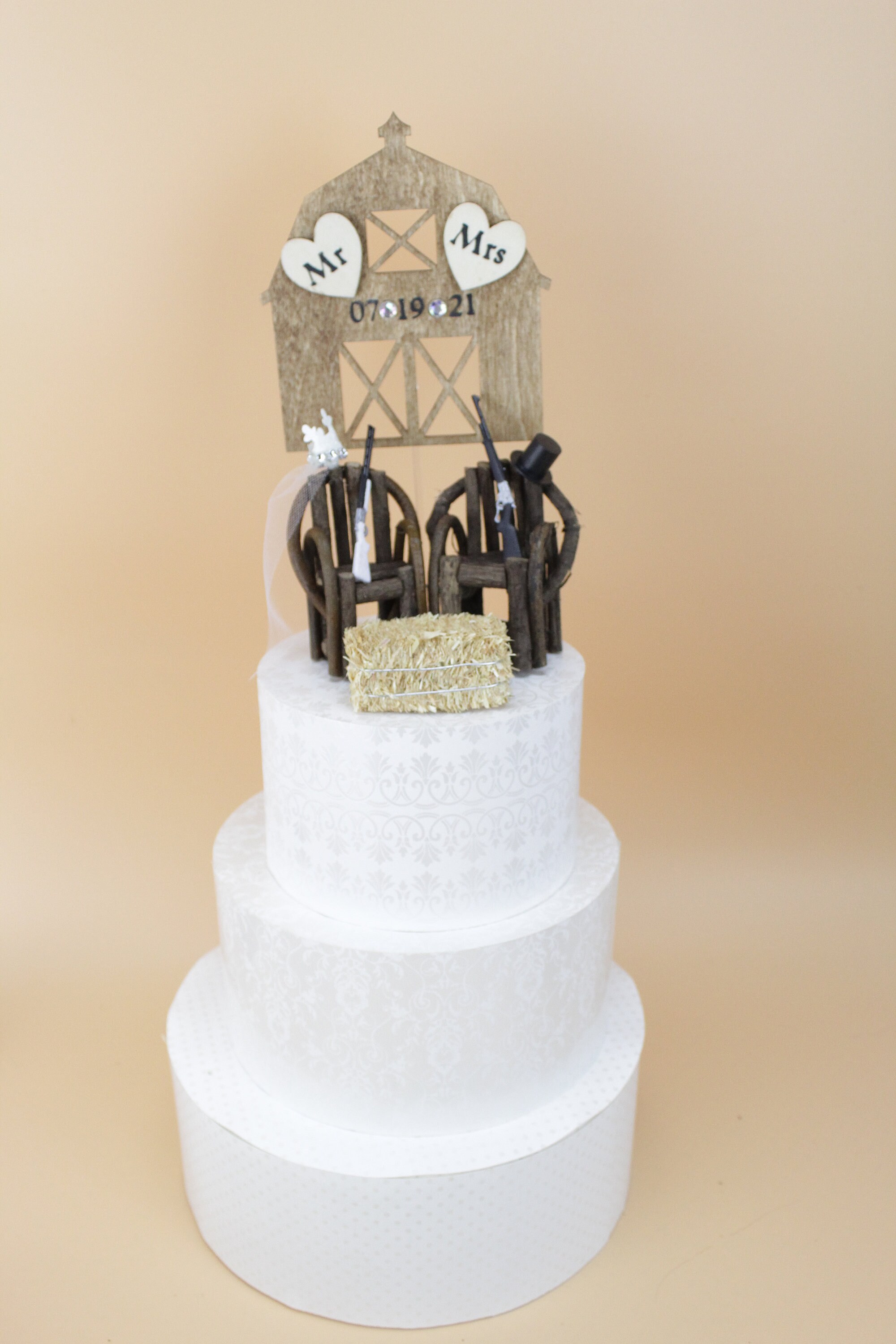 Western Cake Topper Hunters Cake Topper Gun Cake Topper | Etsy