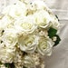 Cascading Bouquet White Rose Bouquet Silk Wedding Flowers - Etsy