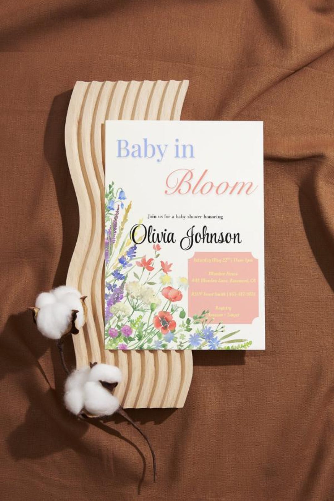 Baby in Bloom • Baby Shower Invitation - Etsy UK