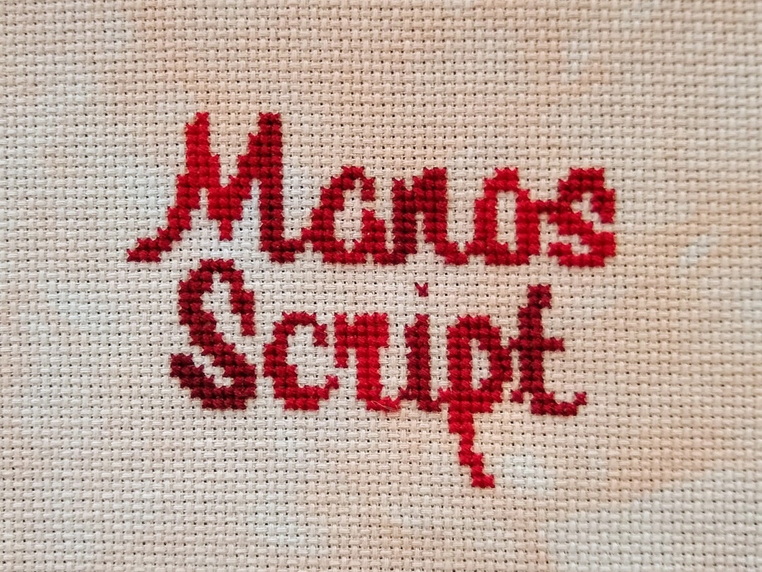Manos Script Font From Manos the Hands of Fate Cross Stitch PDF Pattern ...
