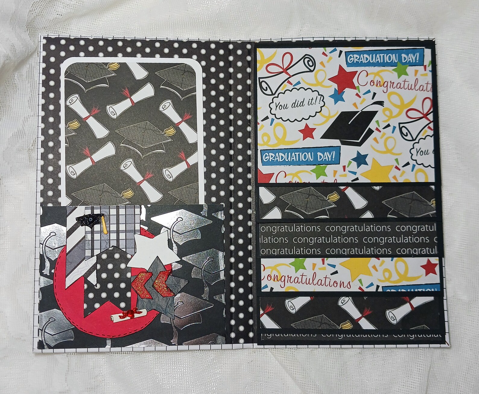 Graduation Mini Waterfall Folio Scrapbook Album for Photos and ...