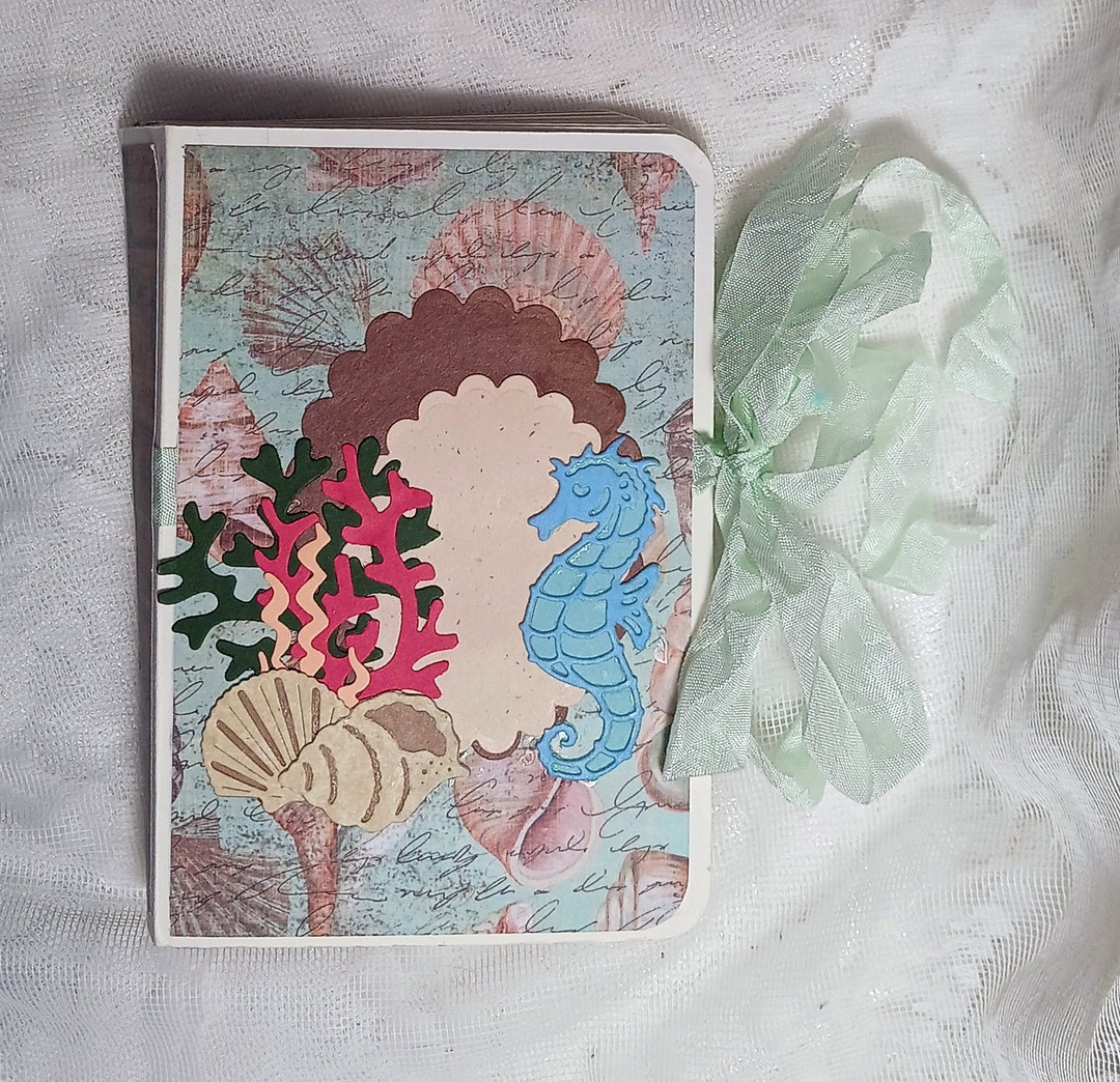 Ocean Themed Mini Scrapbook Album for Photos and Memorabilia, Brag Book ...