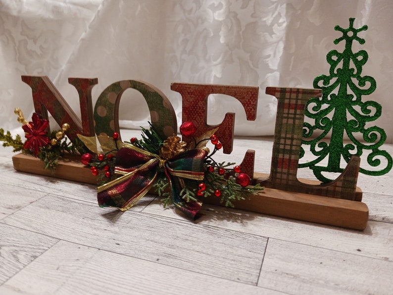 Handmade NOEL Christmas Sign: Chipboard Letters, Holiday Decor - Etsy