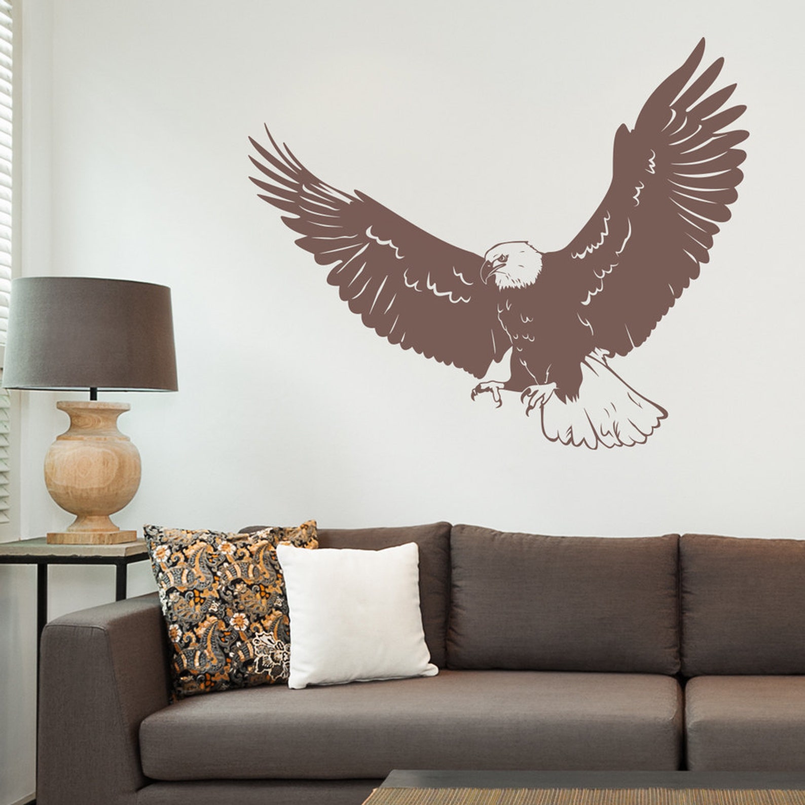 Realistic Eagle Wall Decal Eagle Decal American Bald Eagle | Etsy