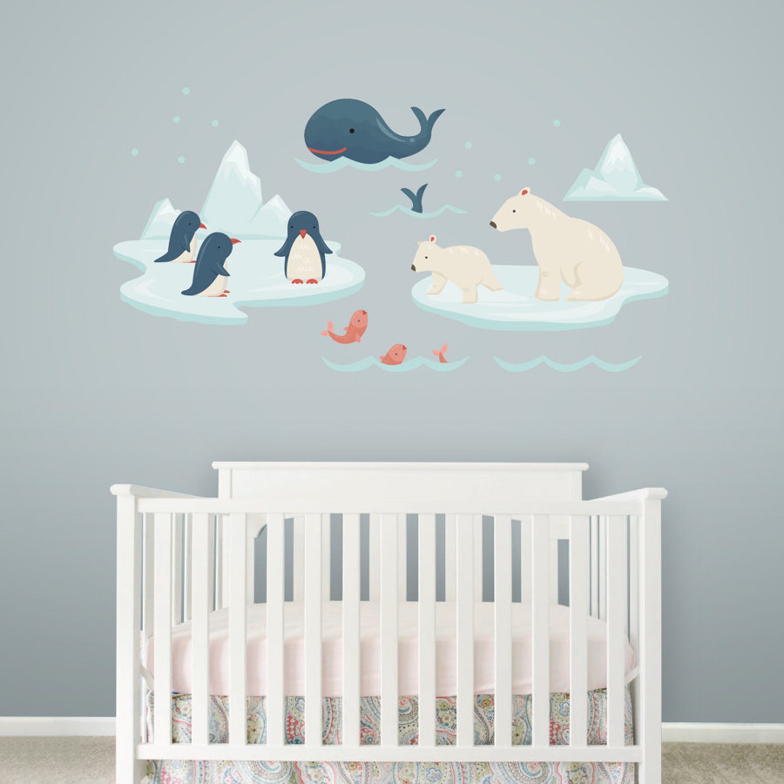 Alaska Friends Printed Wall Decal - Polar Bear Decal, Polar Bear Art ...