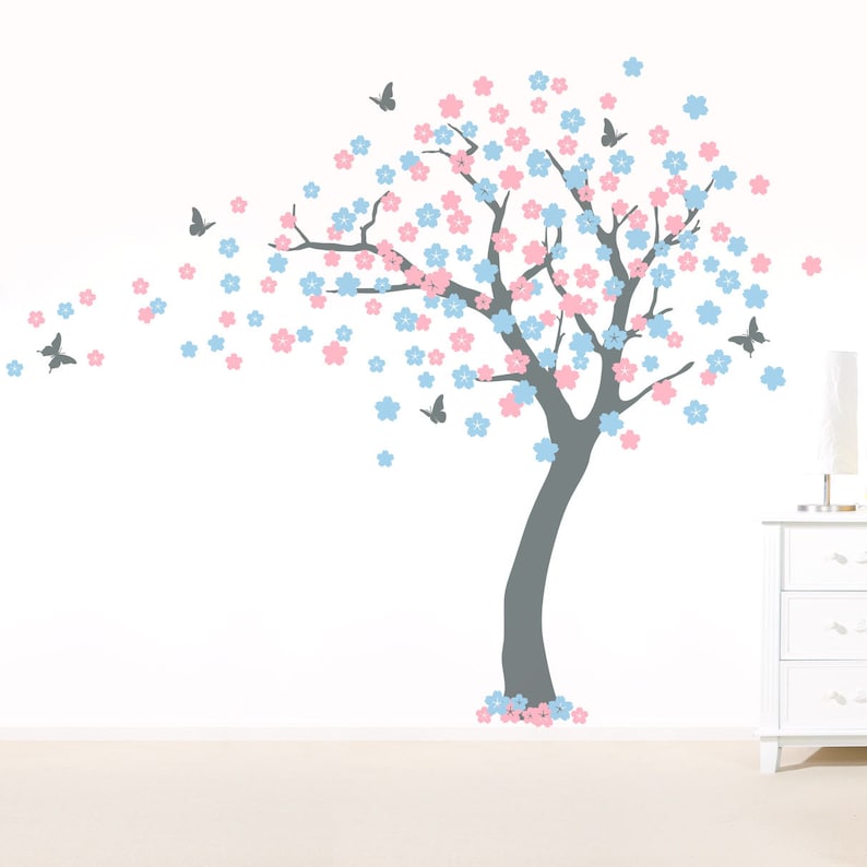 Large Cherry Blossom Tree Wall Decal Tree Wall Sticker - Etsy