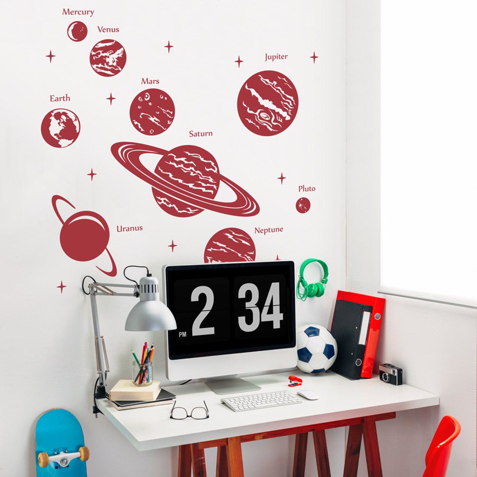 Solar System Wall Decal Space Decal Solar System Decal - Etsy