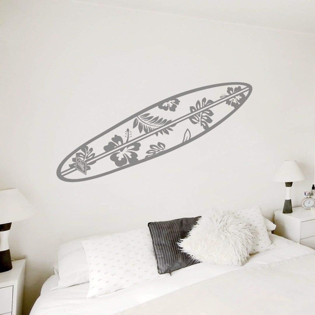 Hawaiian Surfboard Vinyl Wall Art Decal Sticker Surfboard Decal, Gift ...