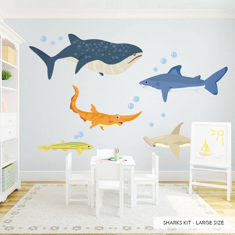 Shark Wall Sticker - Etsy