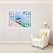 Boat at Dock Window Mural Removable Wall Decal, Wall Decor, Printed ...