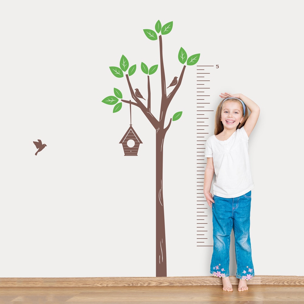 Tree Growth Chart Wall Decal tree Wall Sticker Nature Wall | Etsy