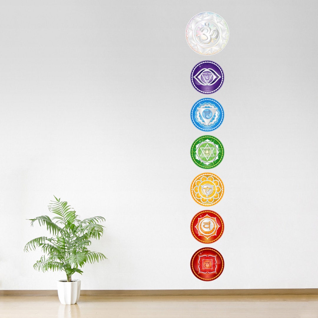 Chakra Set Printed Wall Decal Full Set Chakra Decals - Etsy