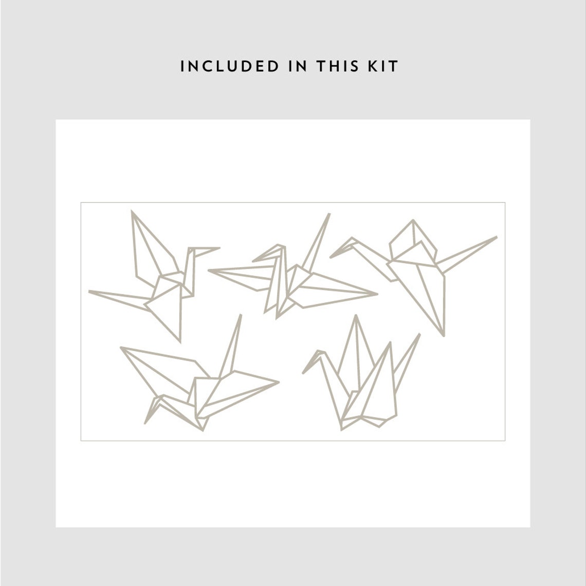 Origami Cranes Wall Decal Paper Crane Art Paper Crane Decal - Etsy