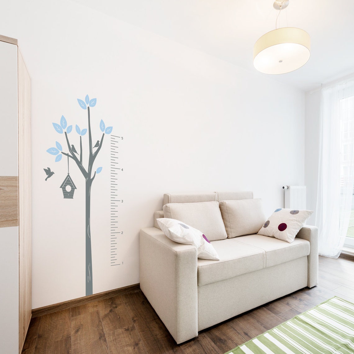 Tree Growth Chart Wall Decal tree Wall Sticker Nature Wall - Etsy