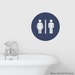 Restroom Circle Wall Decal Restroom Decal, Unisex Bathroom, Bathroom ...