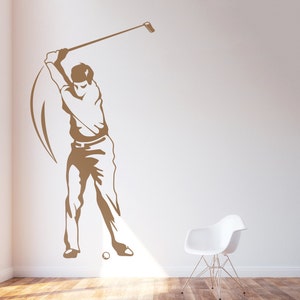 Golfer Sports Vinyl Wall Decal Sticker, Golf Lover, Golfing Gift Idea ...