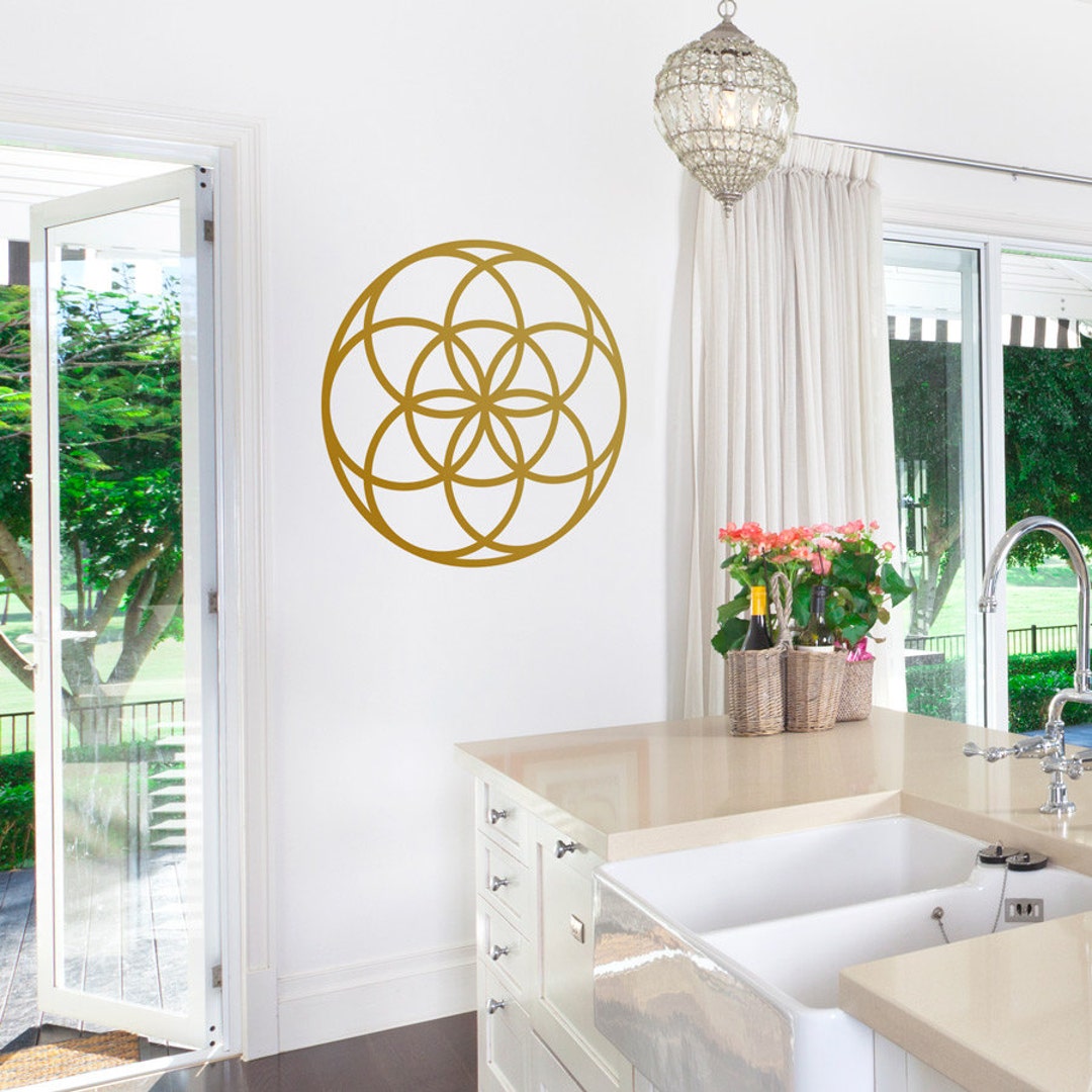Seed of Life Wall Decal - Spiritual Wall Art, Sacred Geometry ...