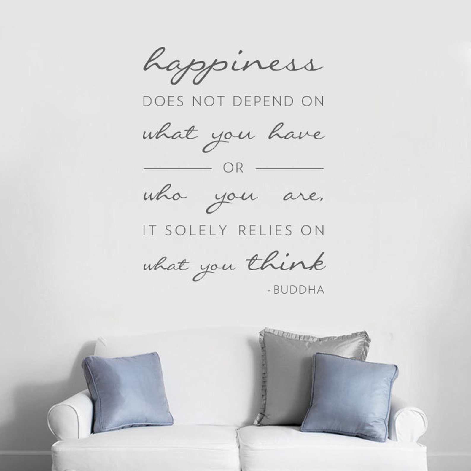 Happiness Does Not Depend on Wall Quote Decal Inspirational - Etsy