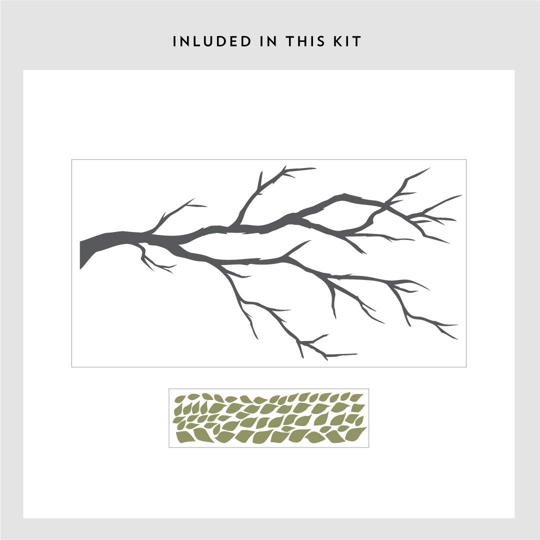 Windy Day Branch Vinyl Wall Decal Branch Wall Art Windy - Etsy
