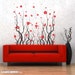 Red Blossom Flowers Wall Decal Sticker flower Wall Sticker - Etsy