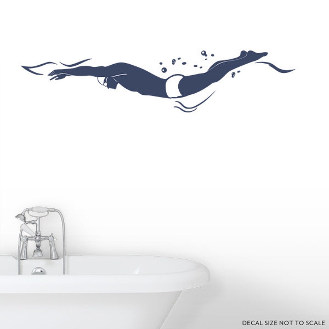 Freestyle Male Swimmer Wall Decal Swimmer Sticker Swimmer | Etsy