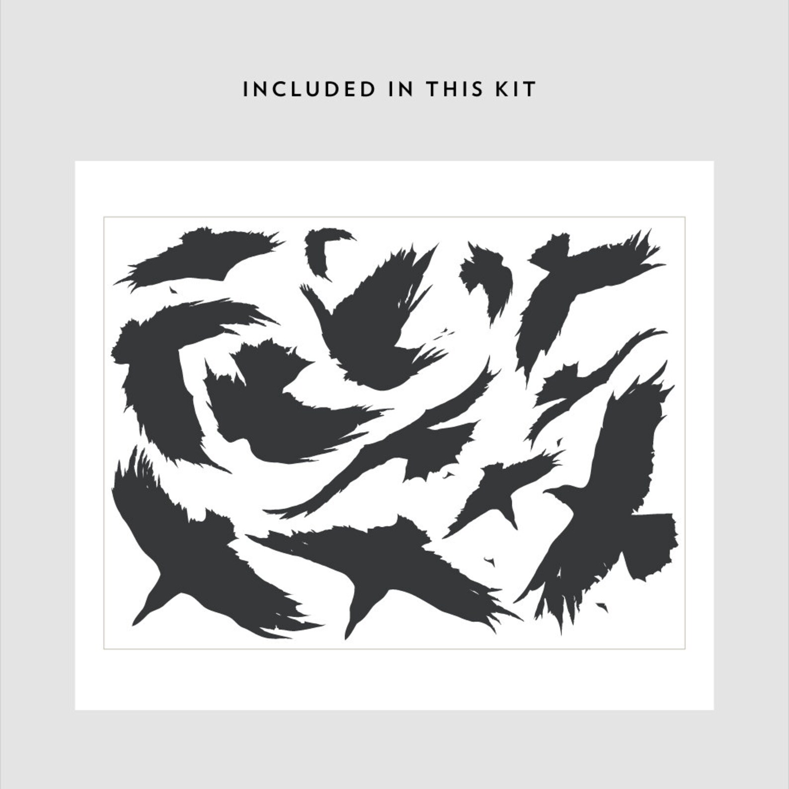 Circling Crows Wall Decal Nature Wall Decal Crow Art | Etsy