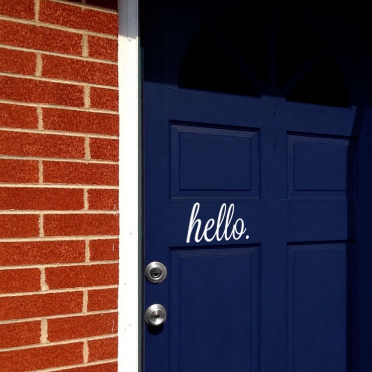 Hello Door Decal Sticker Hello Greeting Hello Decal Hello - Etsy