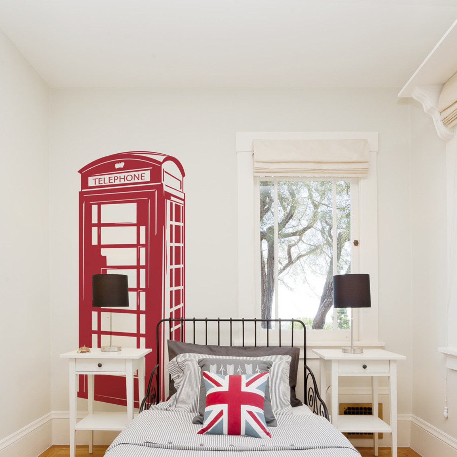 London Phone Booth Vinyl Wall Decal Sticker Phone Booth Decal, Vintage ...