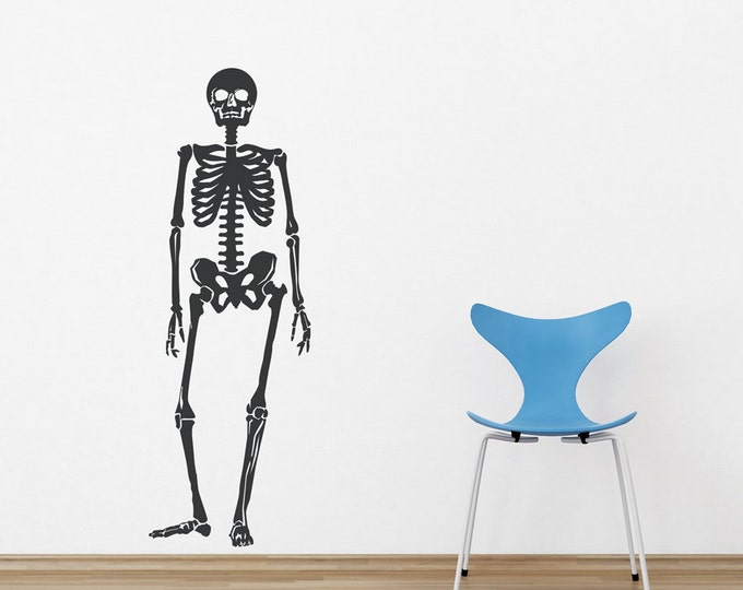Skeleton Vinyl Wall Decal Sticker Skeleton Decal Skeleton - Etsy
