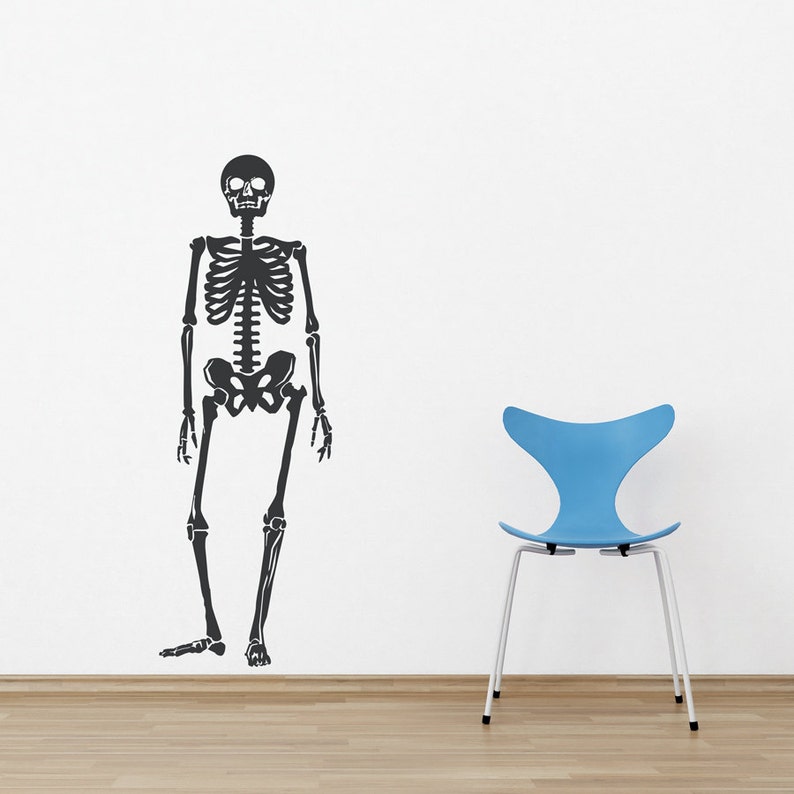 Skeleton Vinyl Wall Decal Sticker Skeleton Decal Skeleton - Etsy