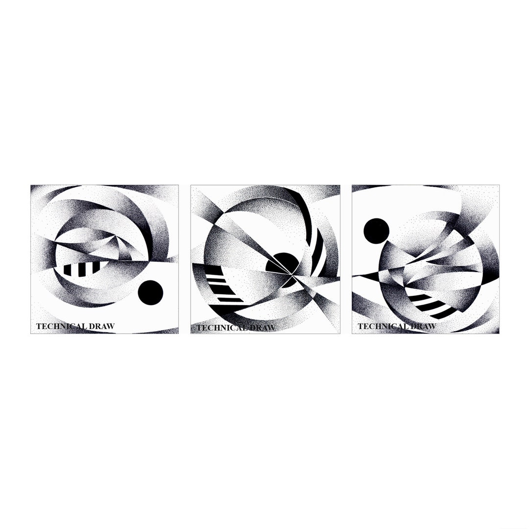 Technical Drawing _2_3 Panels - Digital JPEG Image Instant Download - Etsy