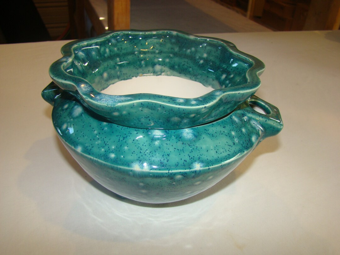 Large Ruffle Planter ( Bloomin' Blue ) - Etsy