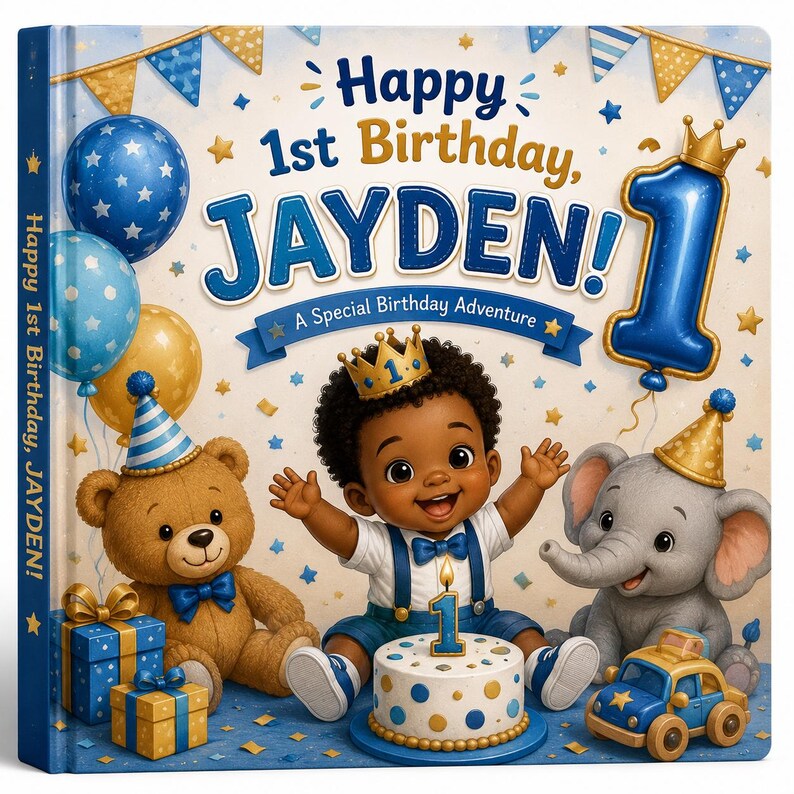 Personalized First Birthday Story Book | Custom Keepsake for Baby Boy ...
