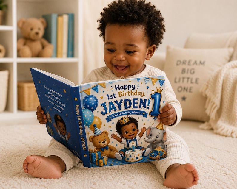 Personalized First Birthday Story Book | Custom Keepsake for Baby Boy ...