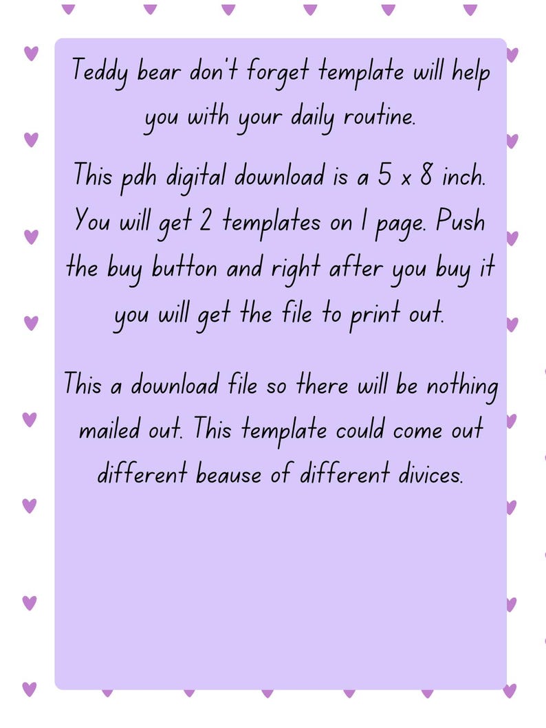 Teddy Bear Printable Template, Notes Design, Drawing Pad, Writing Tool ...