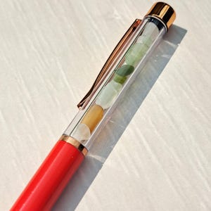 Genuine Sea Glass Pen - Red Pen Body With Black Ink - Etsy