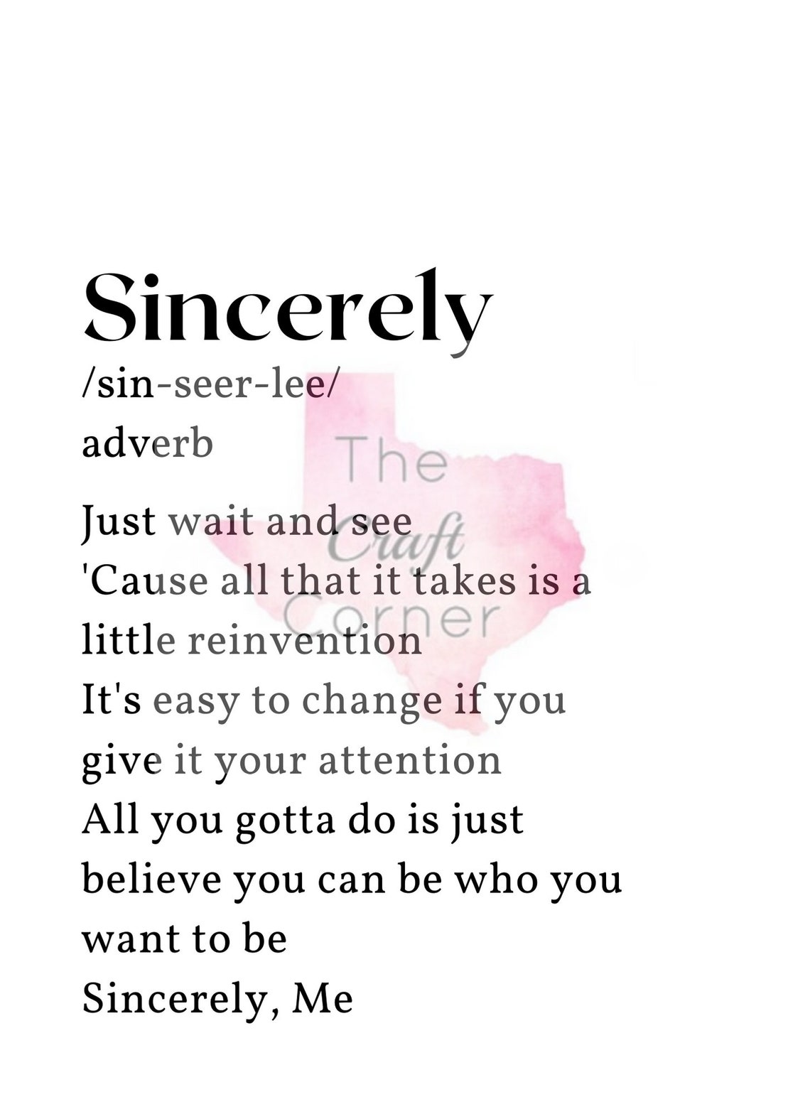 Dear Evan Hanson Collection Sincerely Definition Wall Art Etsy