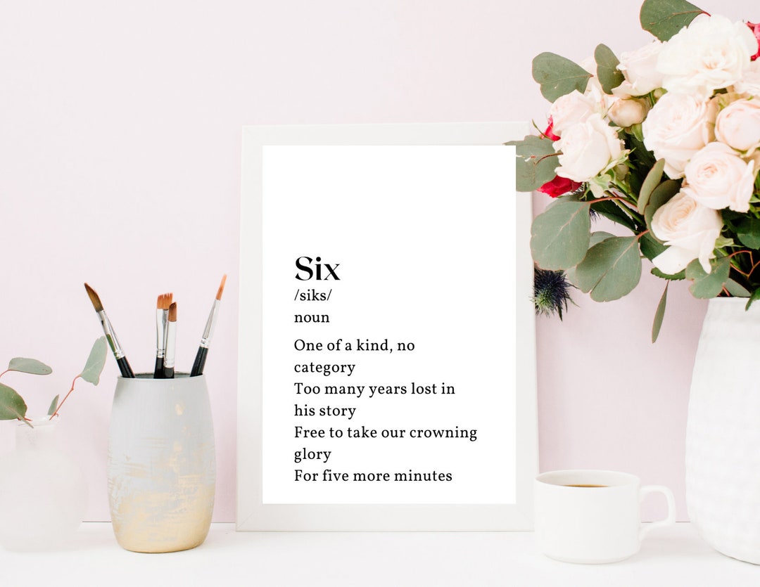Six Inspired Definition Digital Print - Etsy