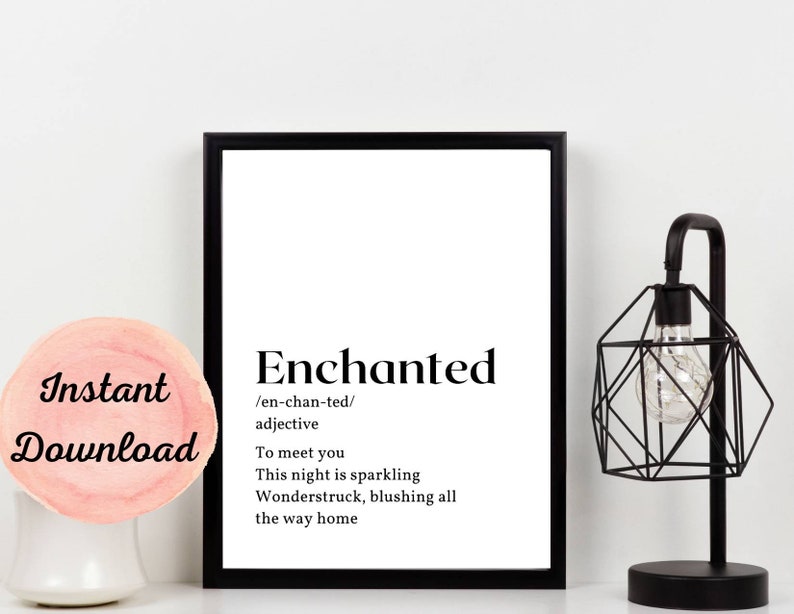 Speak Now Collection: Enchanted Definition Wall Art | Etsy