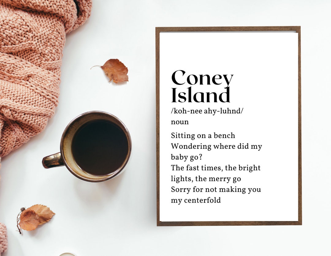 Coney Island Inspired Definition Digital Print - Etsy